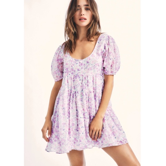 LoveShackFancy | Dresses | Loveshackfancy Runa Mini Dress In Purple ...